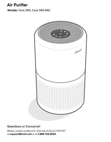 LEVOIT Air Purifier user manual Model - Core 300, Core 300 RAC