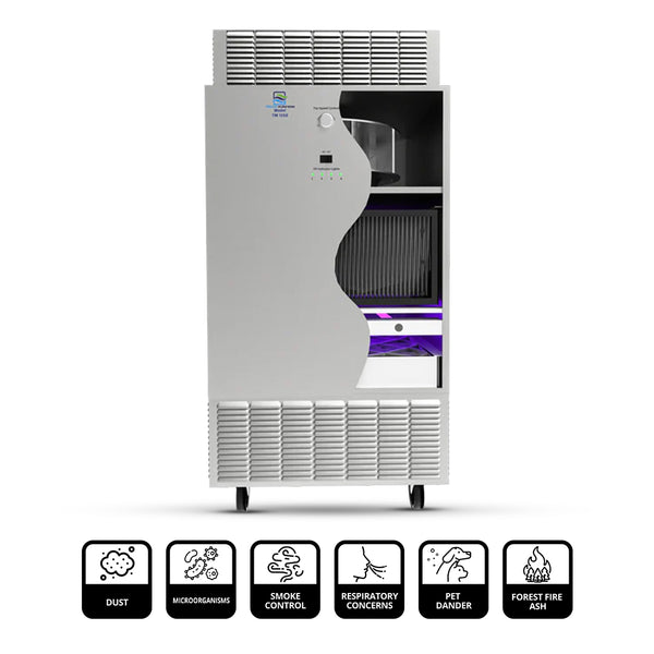 TRACS TM1250 | Industrial HEPA Air Purifier with UV and Antimicrobial ...
